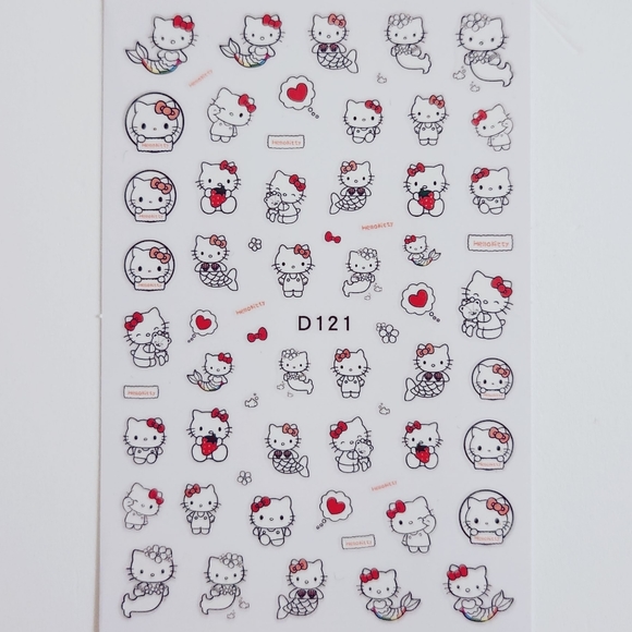 Hello Kitty | Makeup | 45 Mermaid Hello Kitty Nail Art Stickers | Poshmark